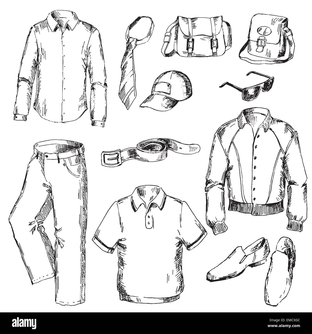 Set of clothes for men Stock Photo - Alamy