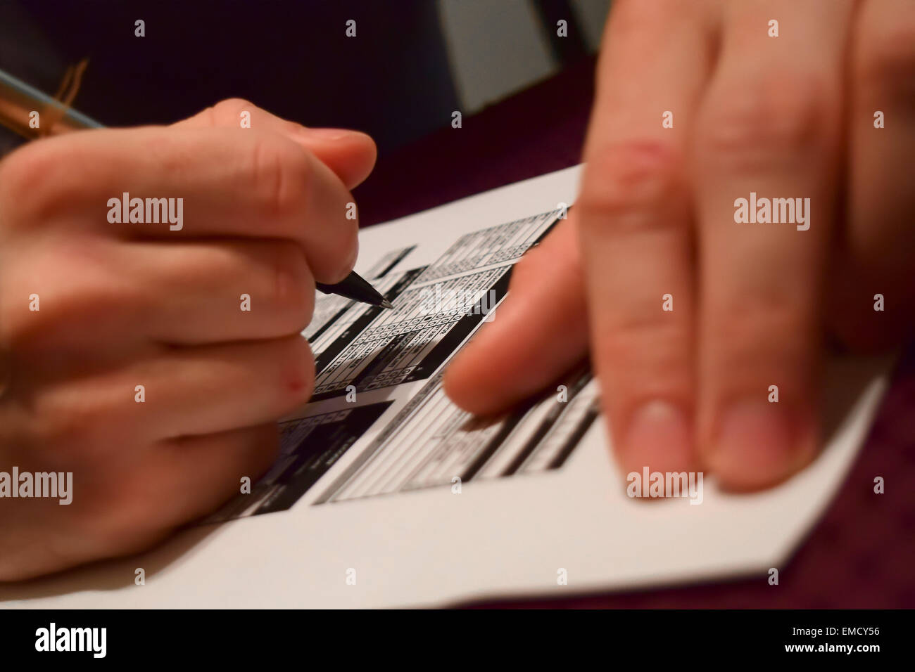 A EMT student filling out patient care forms Stock Photo - Alamy
