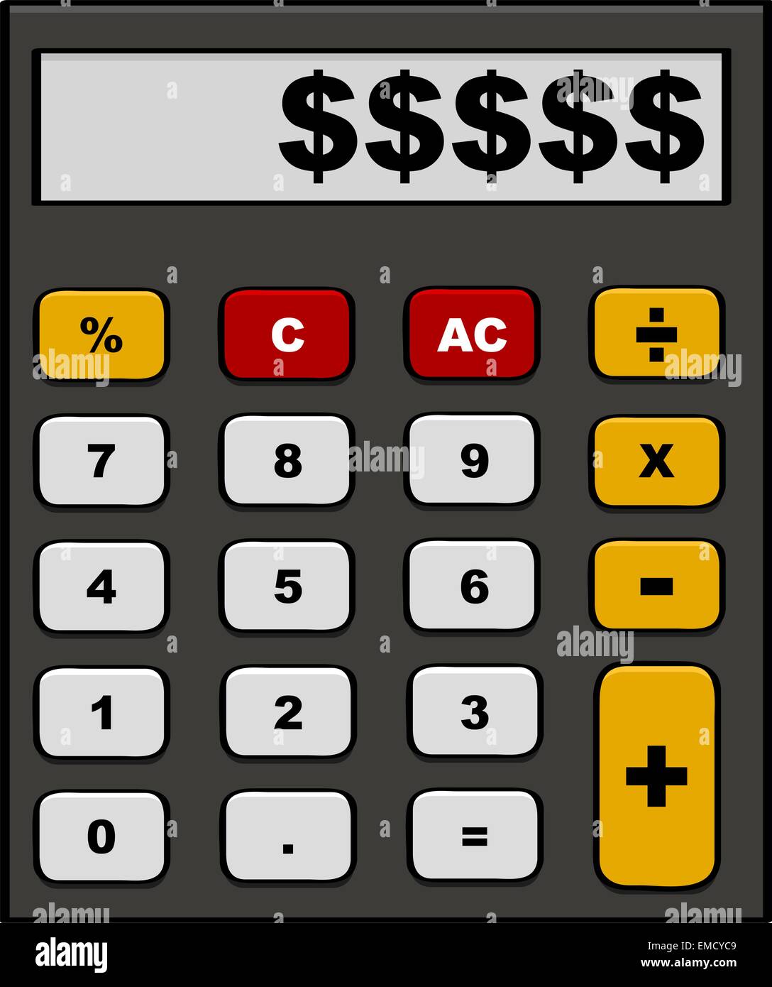 Money and calculator Stock Vector Images - Alamy