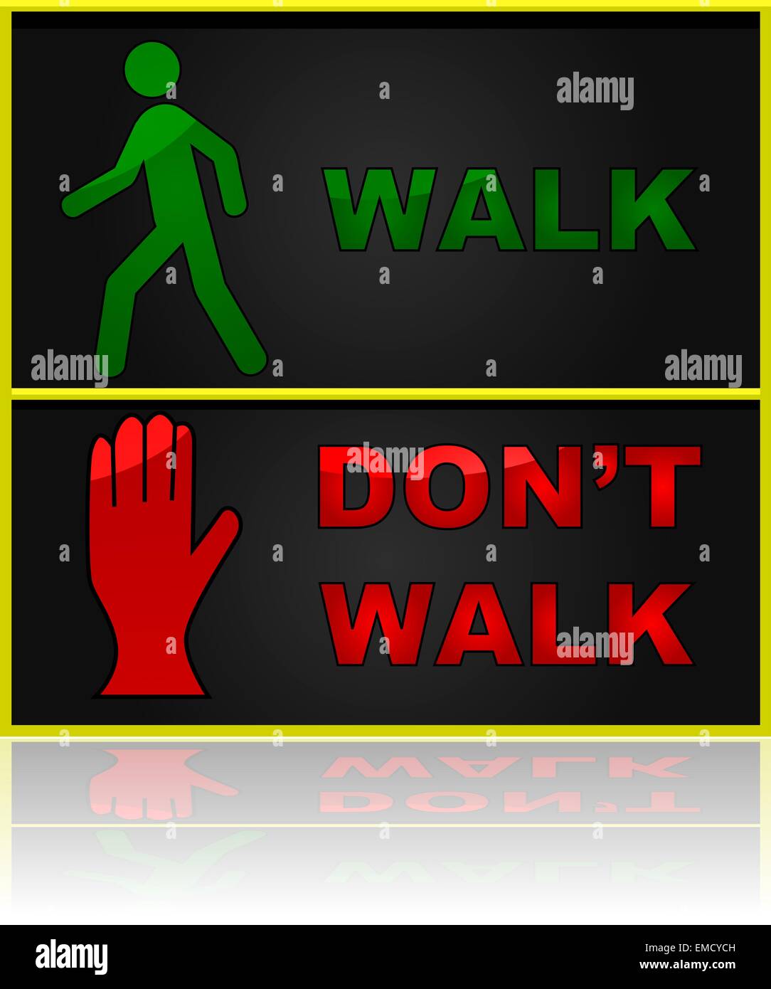 Red pedestrian dont walk sign Stock Vector Images - Alamy
