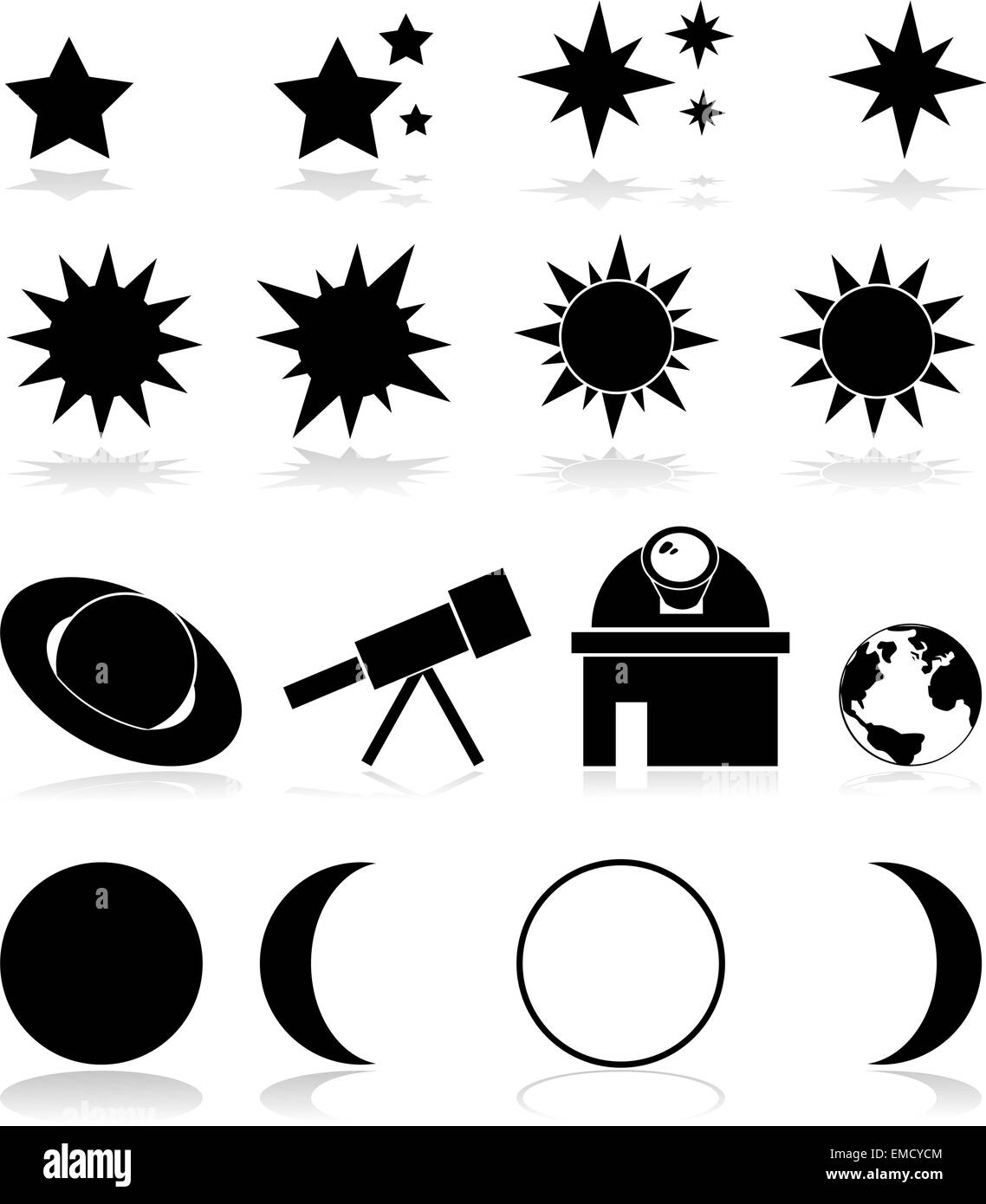 Astronomy icons hi-res stock photography and images - Alamy