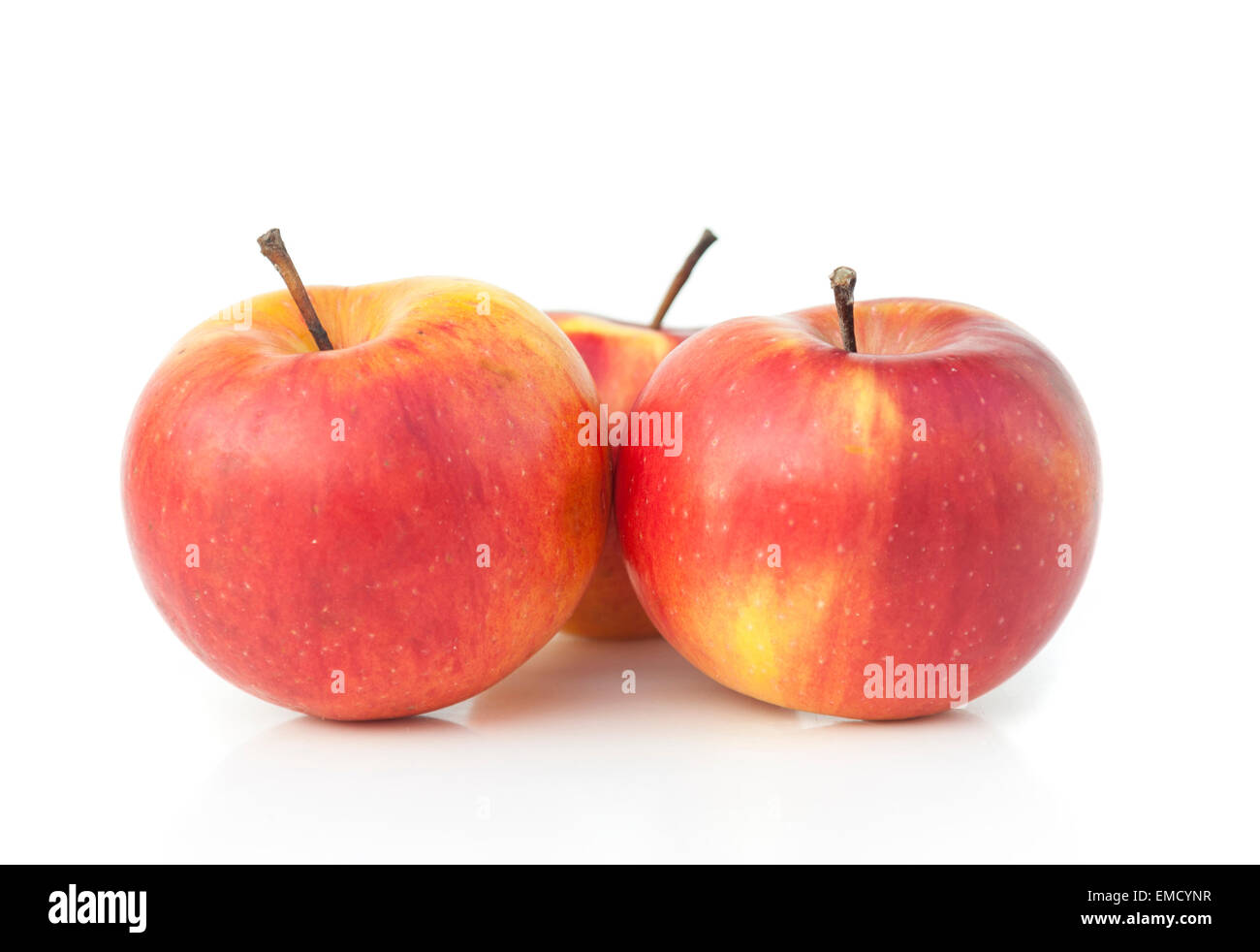 Red ripe apples isolated on a white background Stock Photo - Alamy
