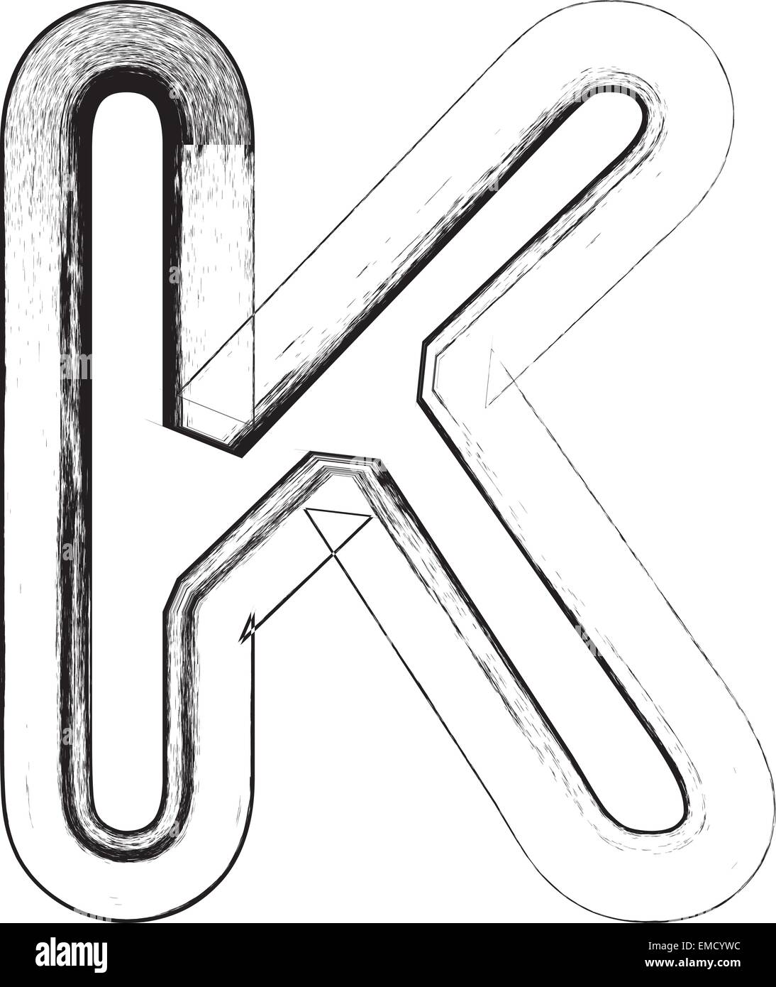 Letter of outline Black and White Stock Photos & Images - Alamy