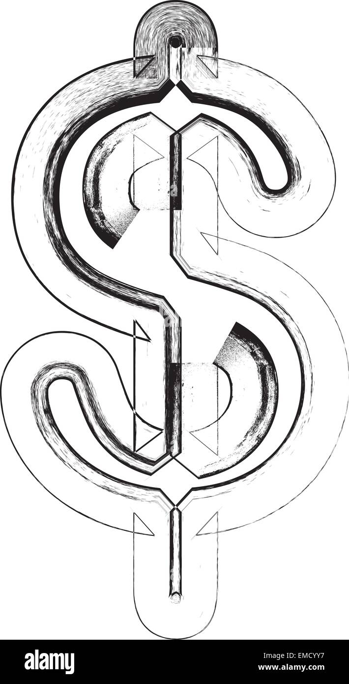 Grunge Font Symbol Stock Vector Image & Art - Alamy