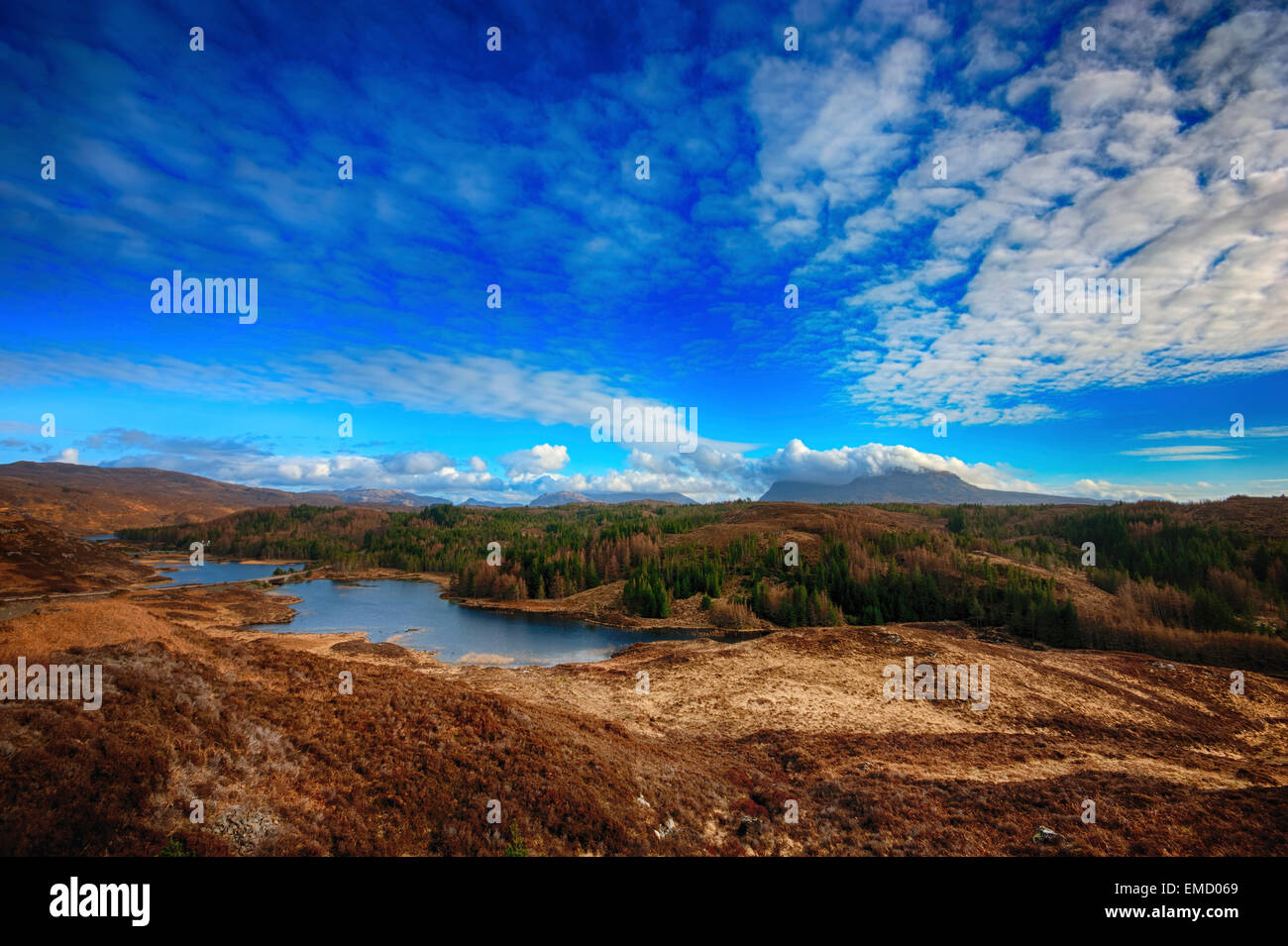 UK, Scotland, Sutherland, landscape with clouds Stock Photo - Alamy