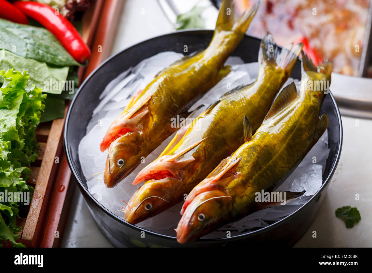 Fish Chinese Hot Pot Dishes Stock Photo Alamy