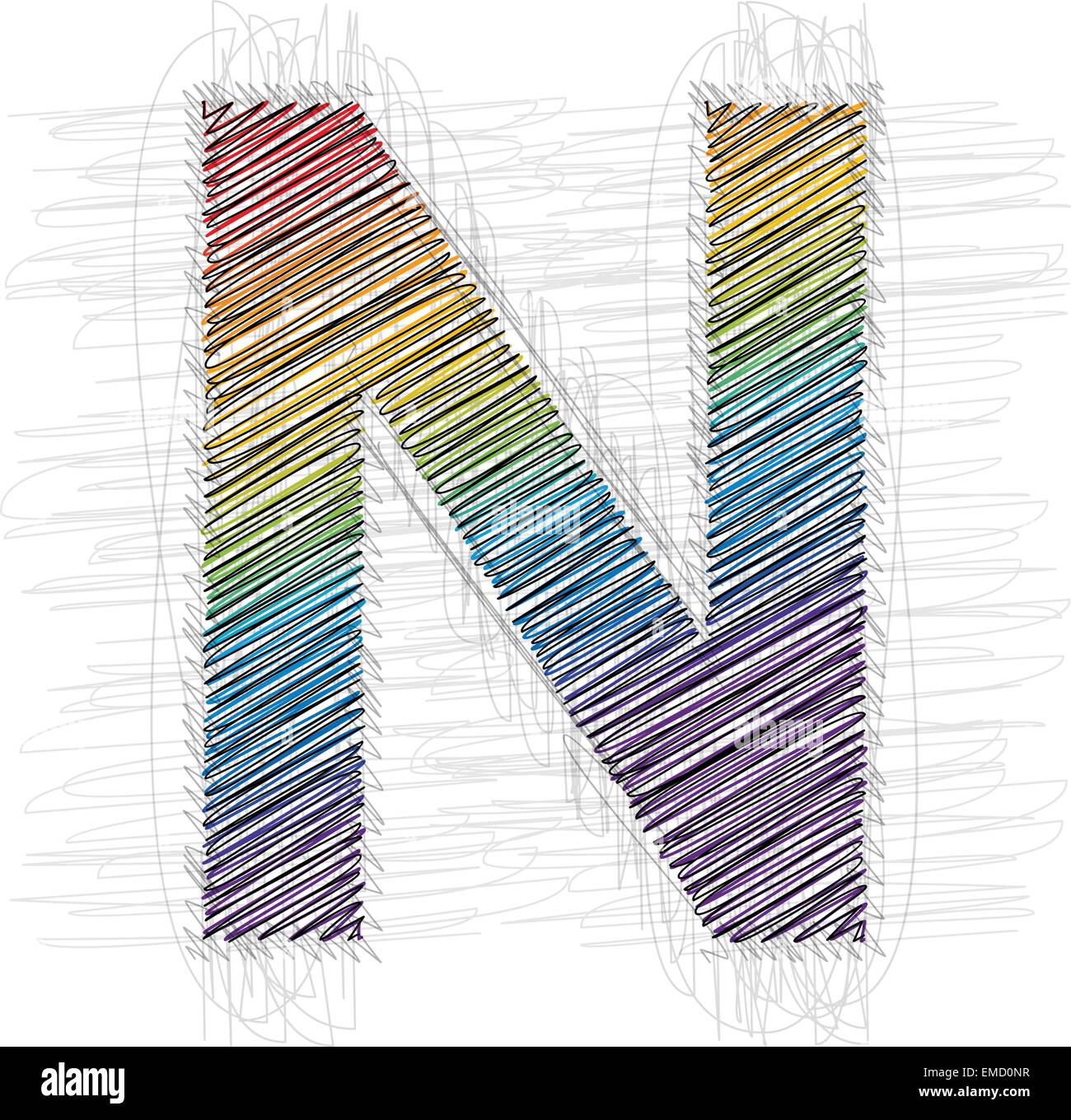 Letter n Stock Vector Images - Alamy