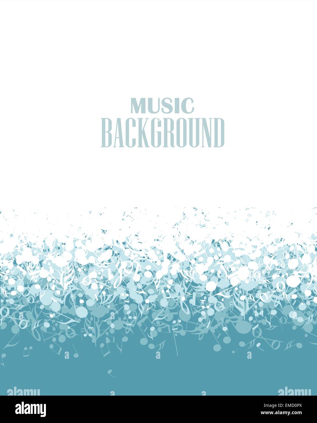 Blue music notes background hi-res stock photography and images - Alamy