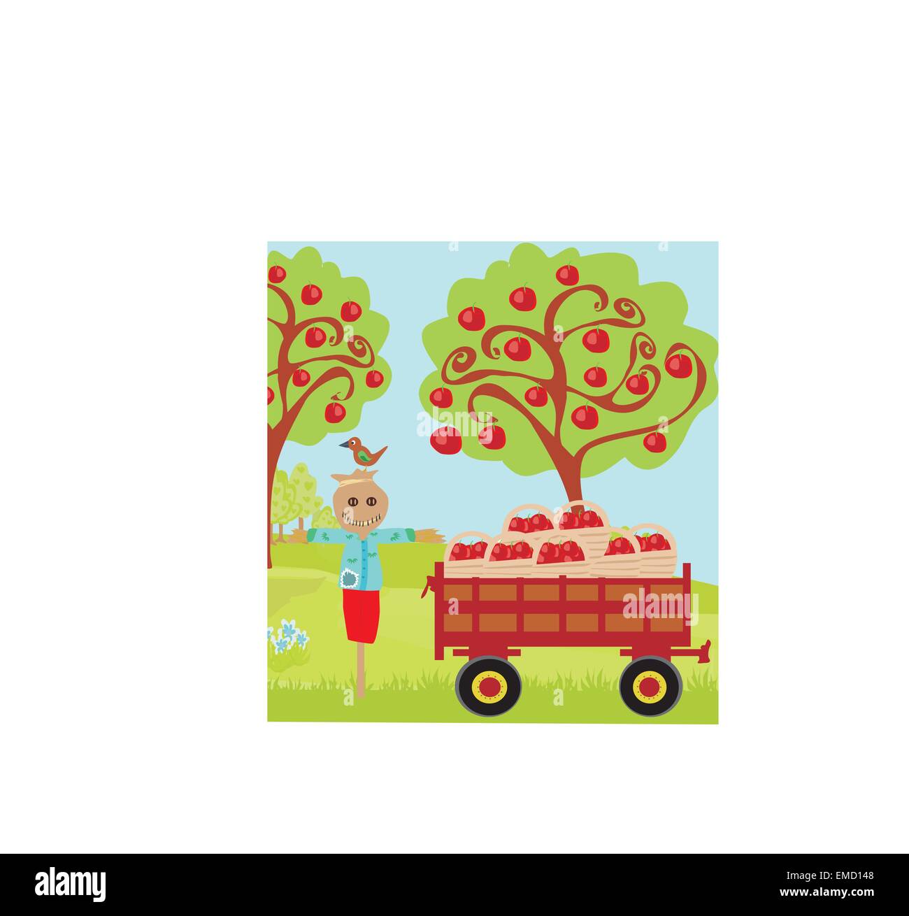 Rural landscape farm scenery Cut Out Stock Images & Pictures - Alamy