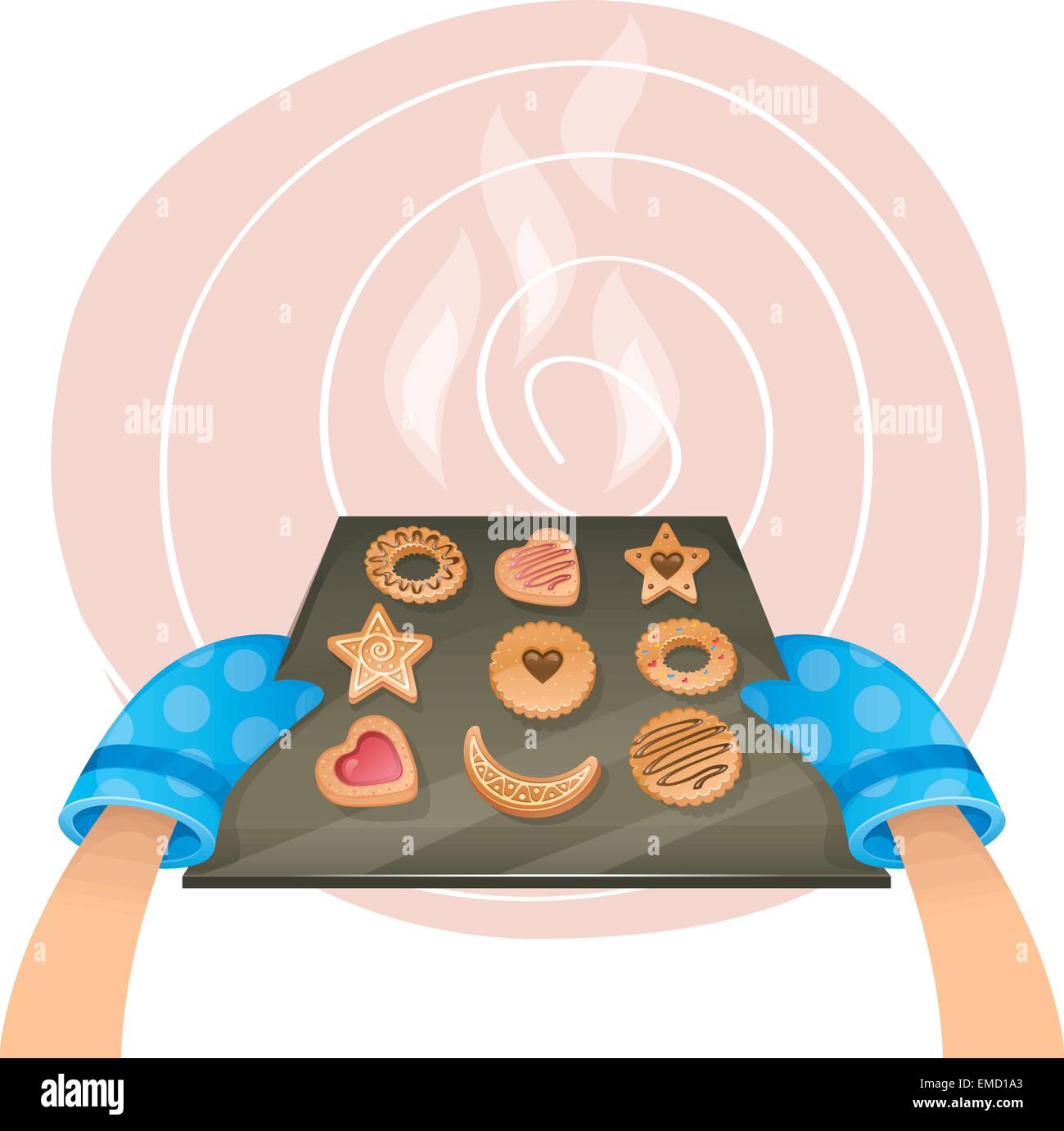 Hands cooking Stock Vector Images - Alamy