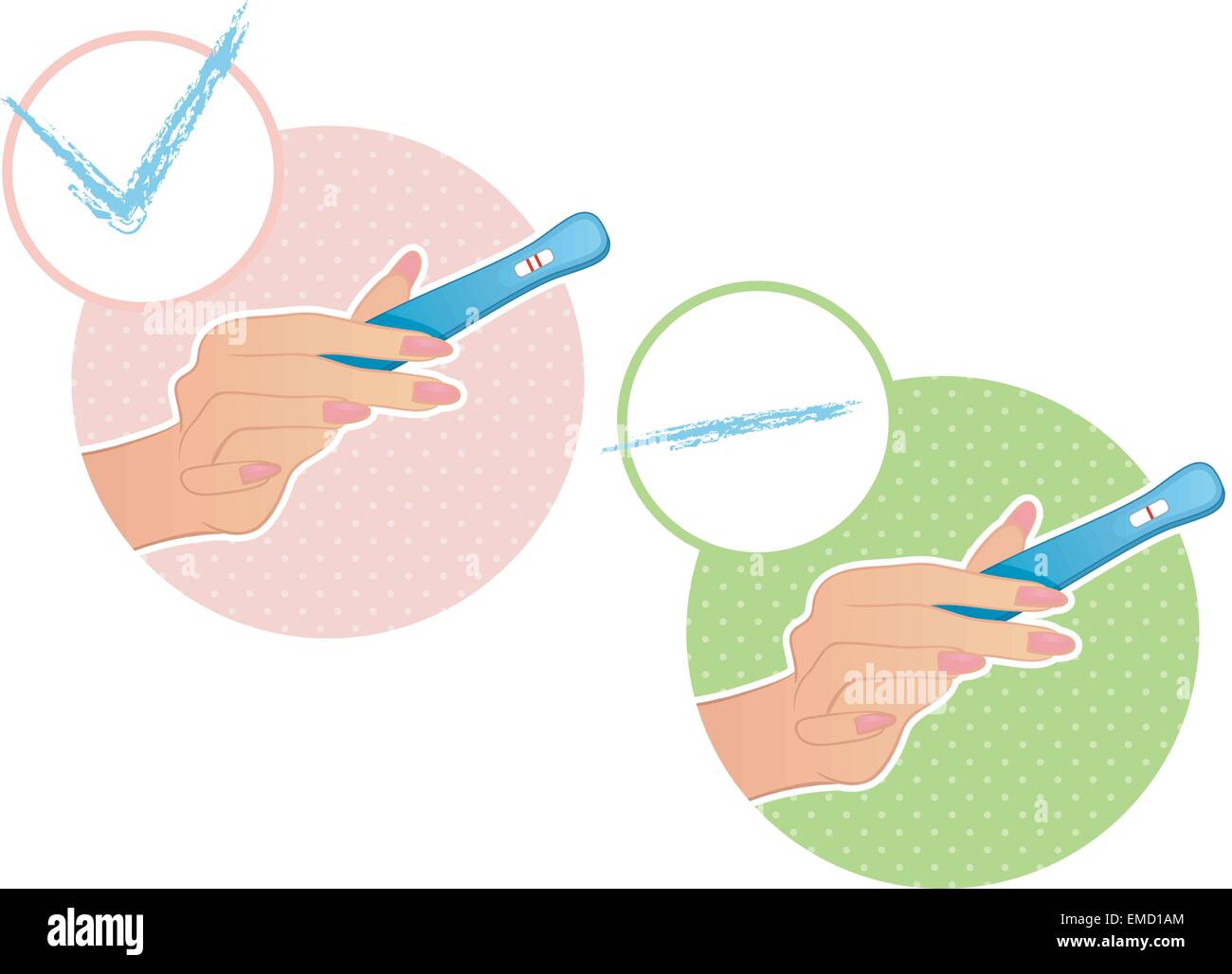 Positive Pregnancy Test Stock Vector Images Alamy 3813