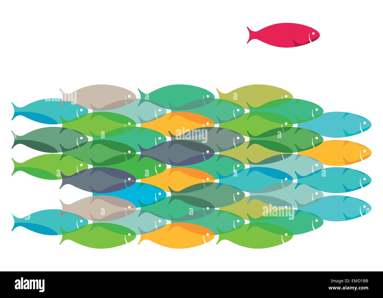 Loner and group Stock Vector Images - Alamy