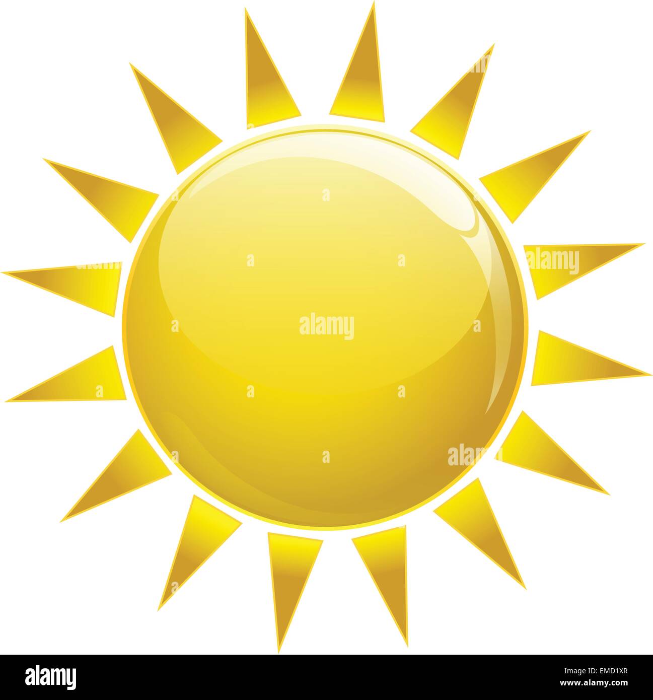 Gold colored sun symbol Stock Vector Images - Alamy