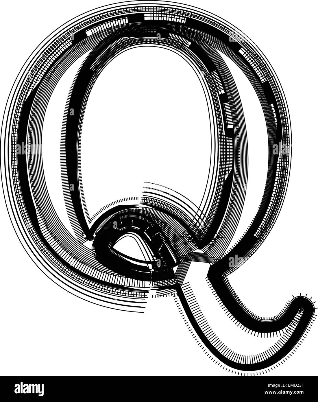 Font illustration LETTER Q Stock Vector Image & Art - Alamy