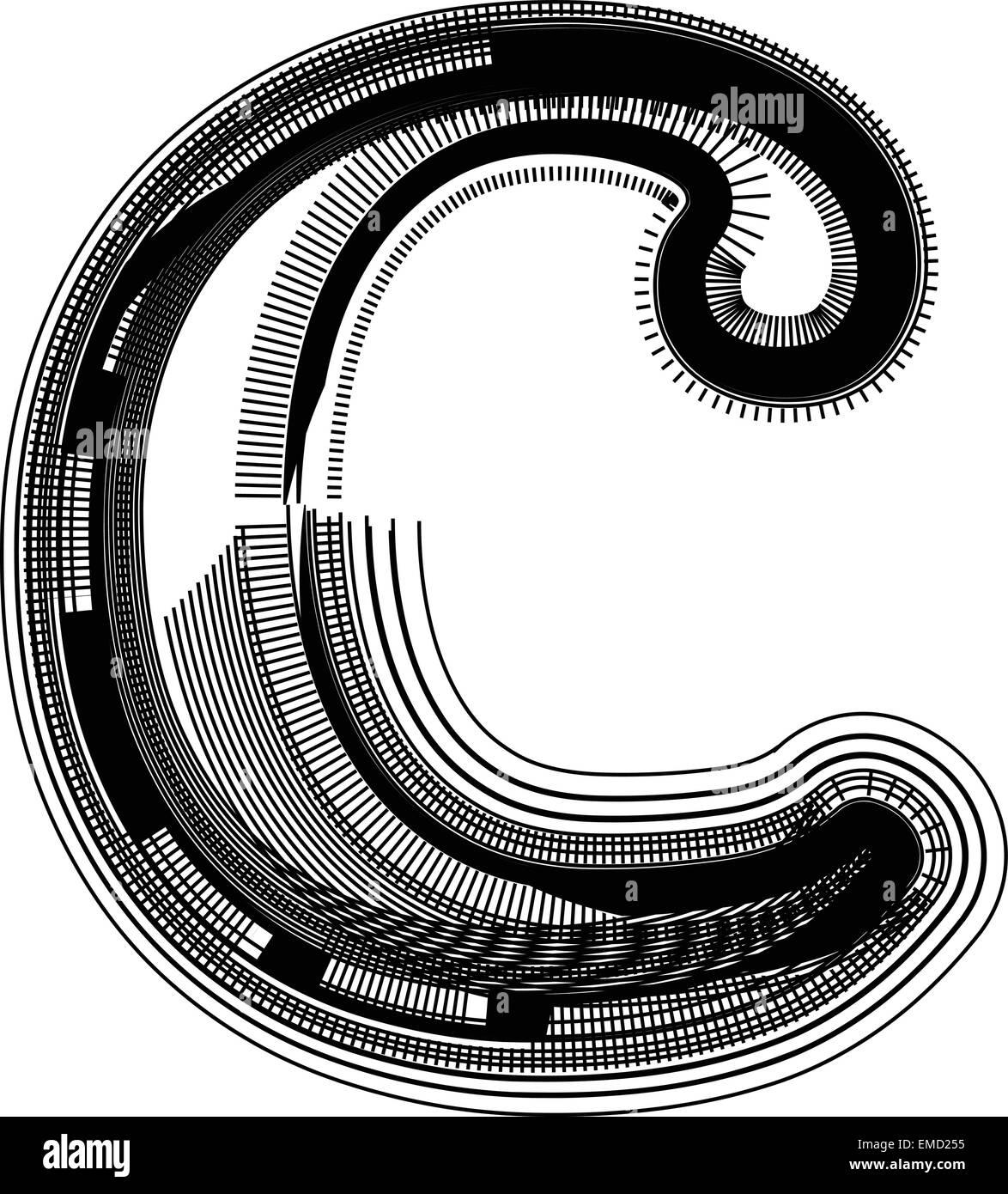 Font illustration LETTER c Stock Vector Image & Art - Alamy