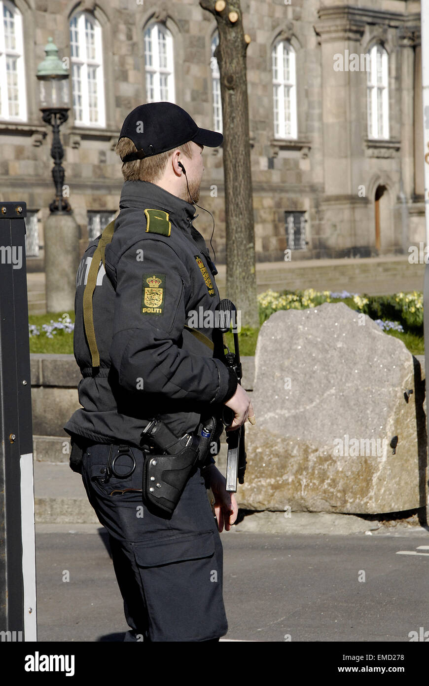 Copenhagen, Denmark. 20th April, 2015. Heavy police present during ...