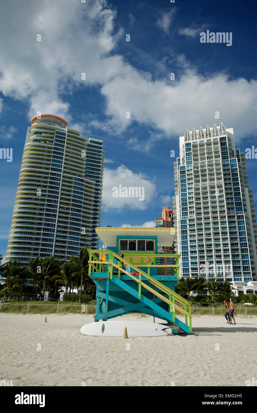 lifegard and skyscrapers Stock Photo - Alamy
