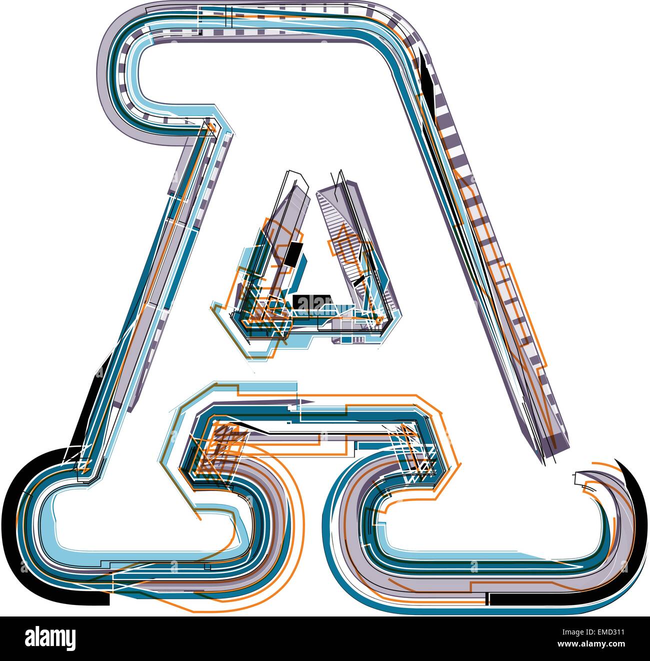 Draw a letter Stock Vector Images - Alamy