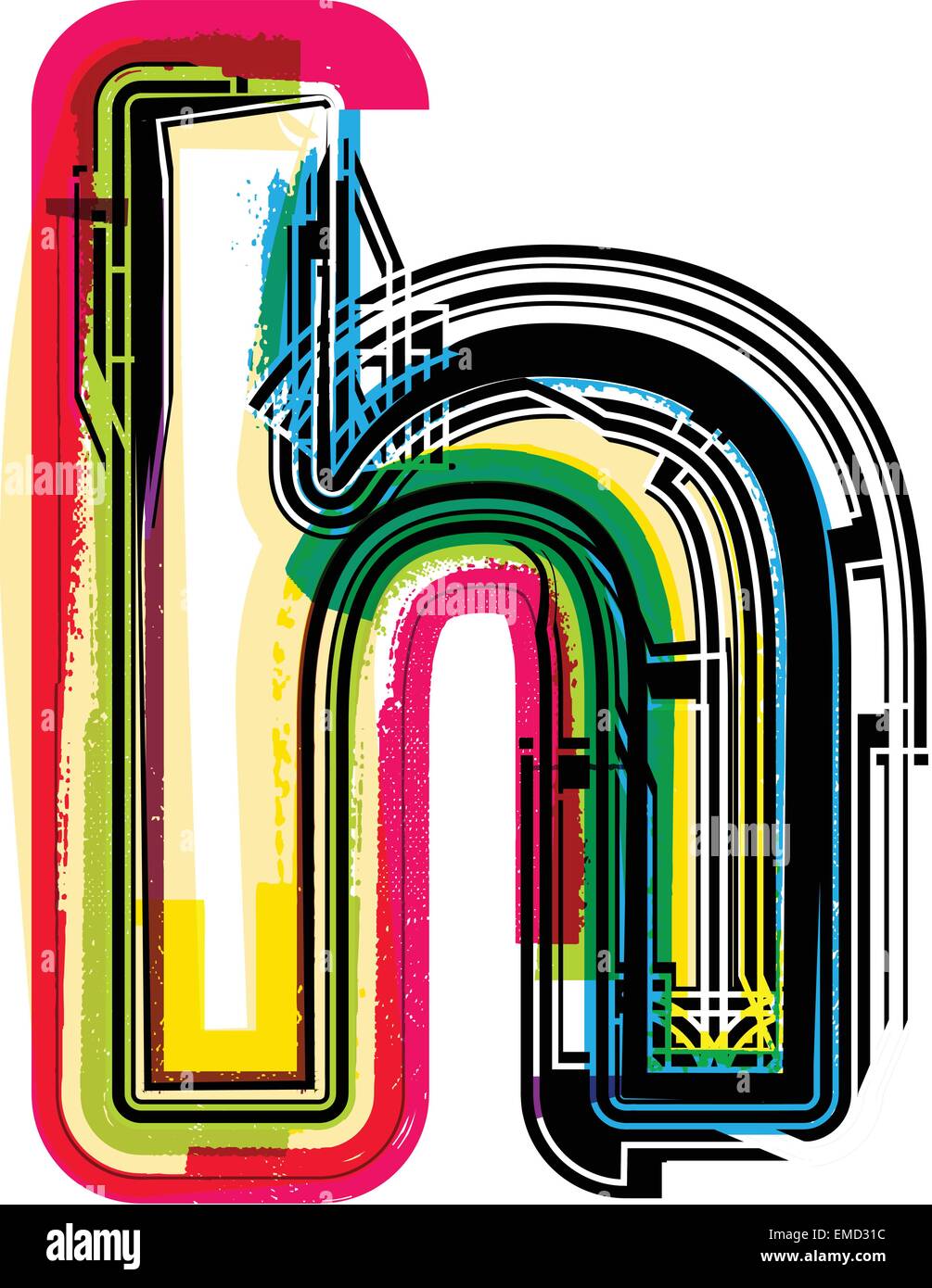 Font Illustration. LETTER h Stock Vector Image & Art - Alamy