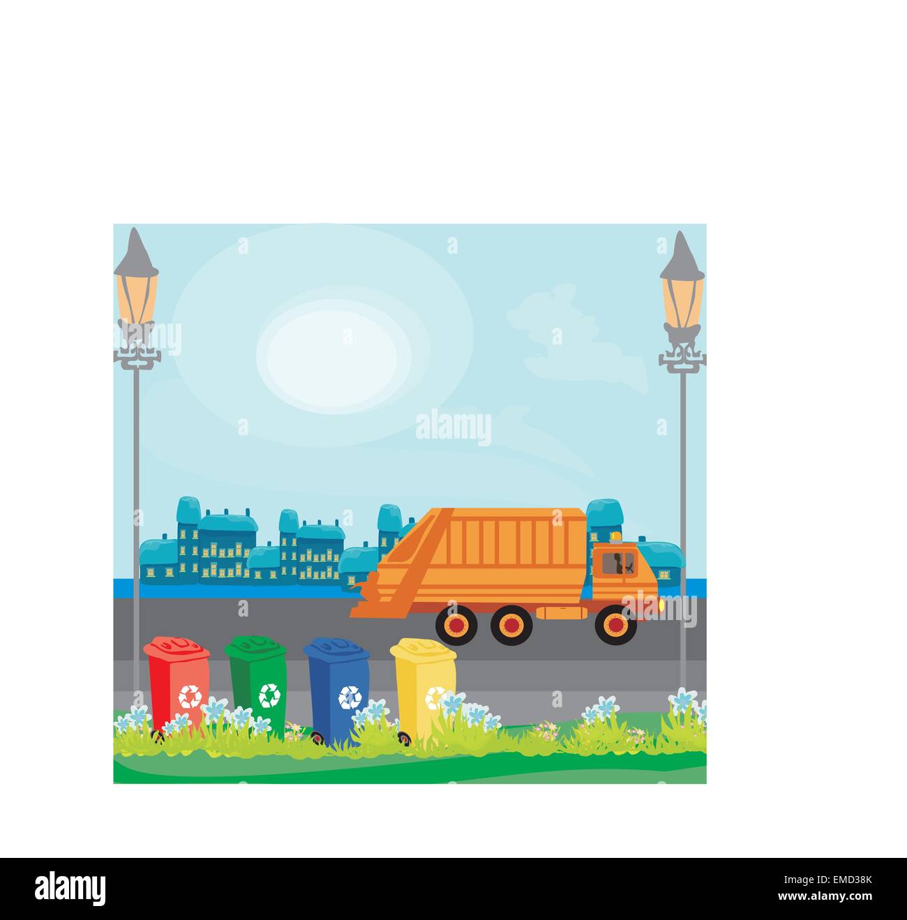 Plastic garbage bin in Stock Vector Images - Alamy