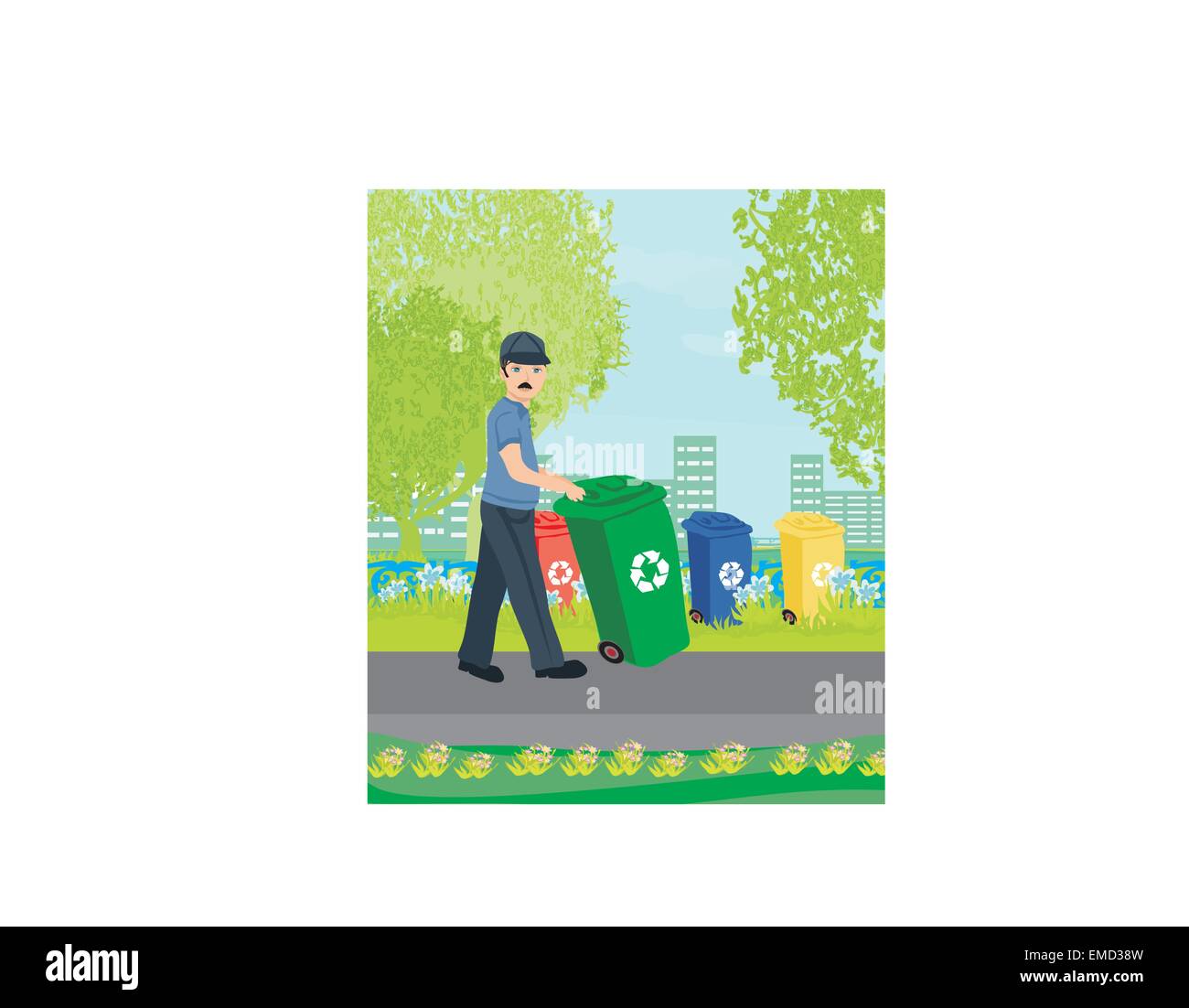 Park garbage Stock Vector Images - Alamy