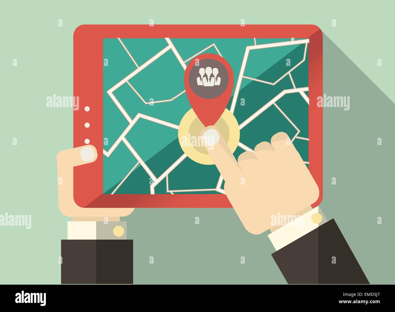 Flat Tablet User Stock Vector Image & Art - Alamy