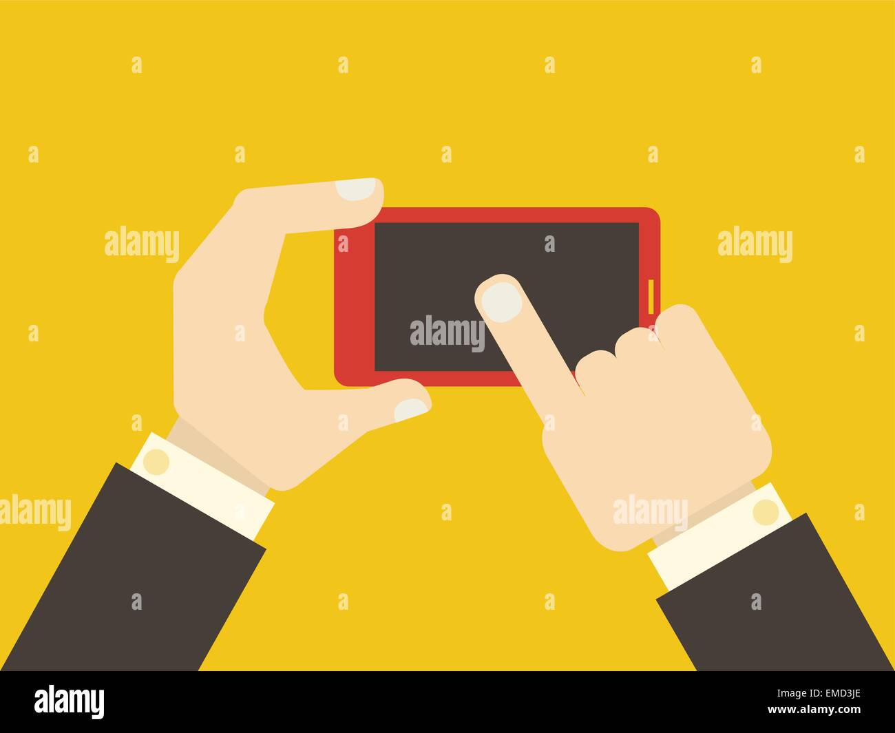 Vector illustration smartphone user Stock Vector Images - Alamy