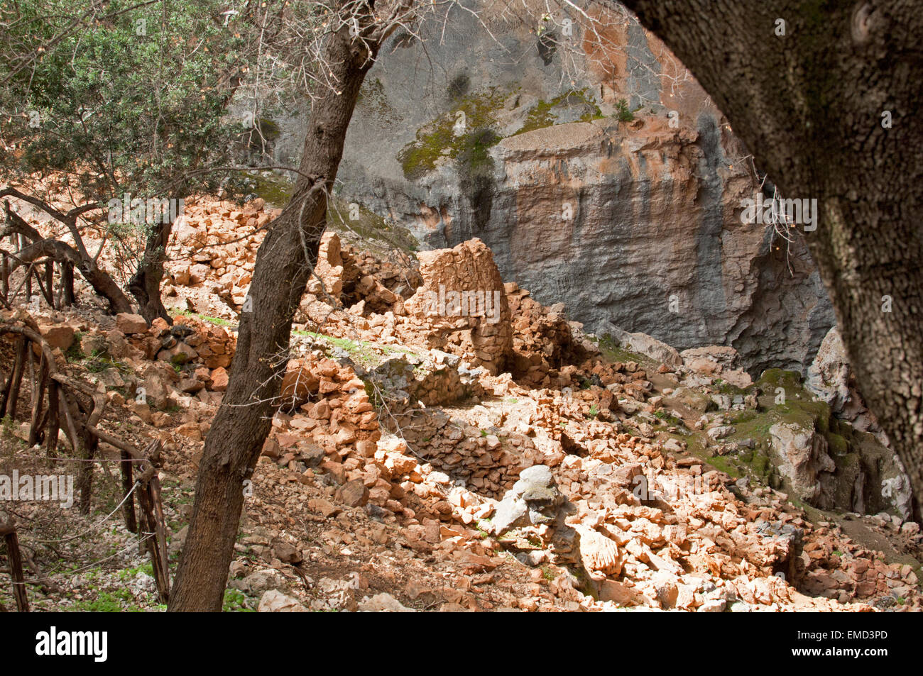 Dorgali,Sardinia,Italy,12/4/2015.Nuraghe old tower inside Tiscali ...