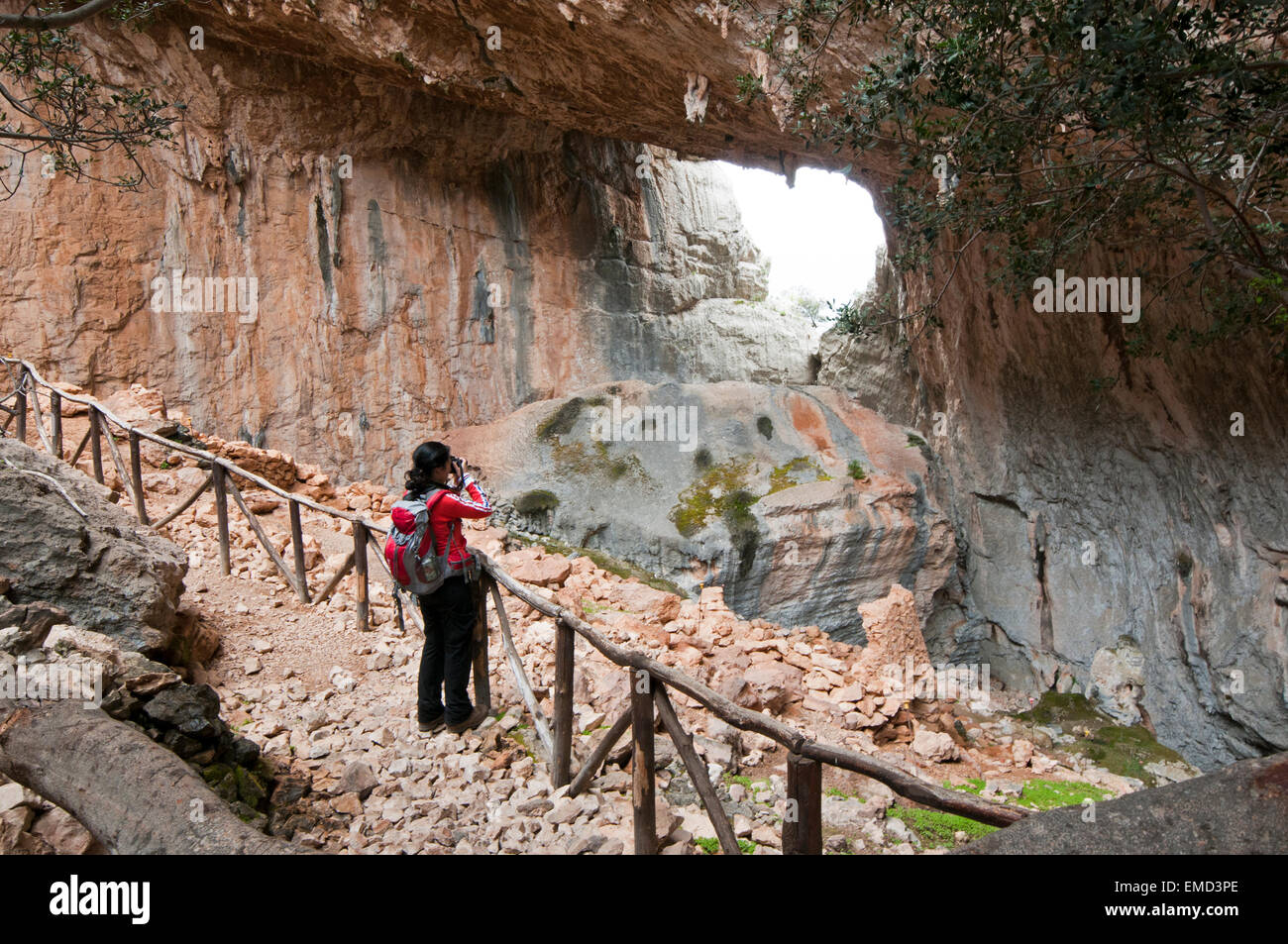 Dorgali,Sardinia,Italy,12/4/2015. Tourist visiting the old ...