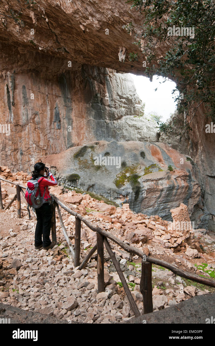 Dorgali,Sardinia,Italy,12/4/2015. Tourist visiting the old ...