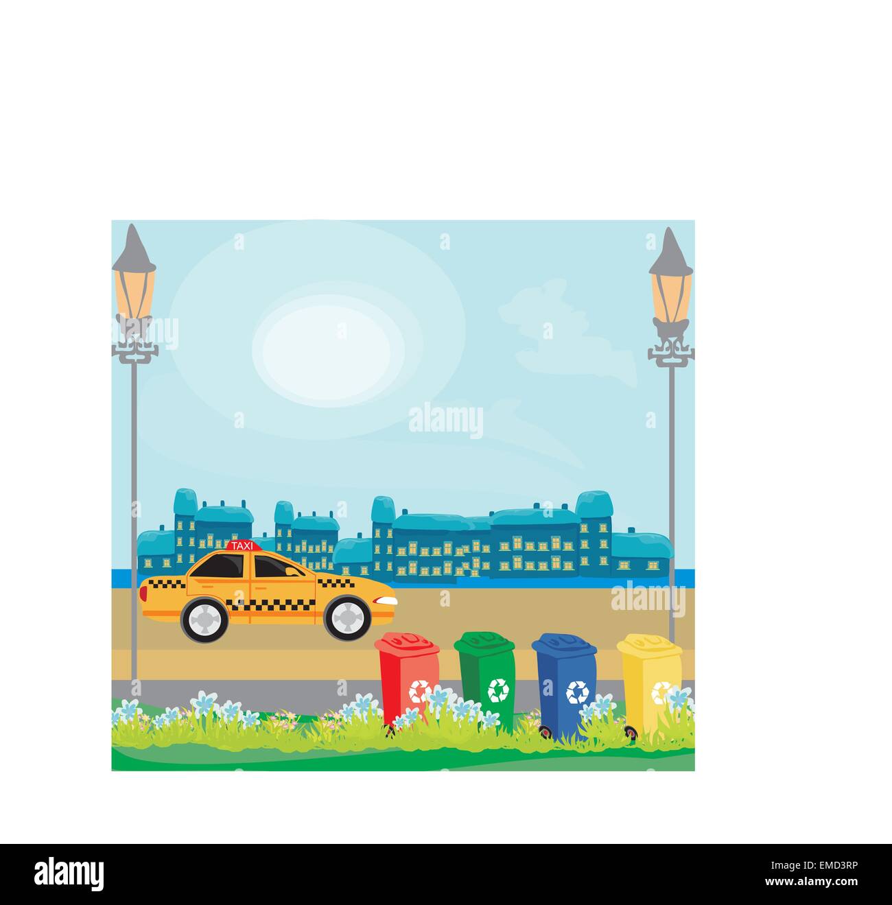 Plastic garbage bin in Stock Vector Images - Alamy