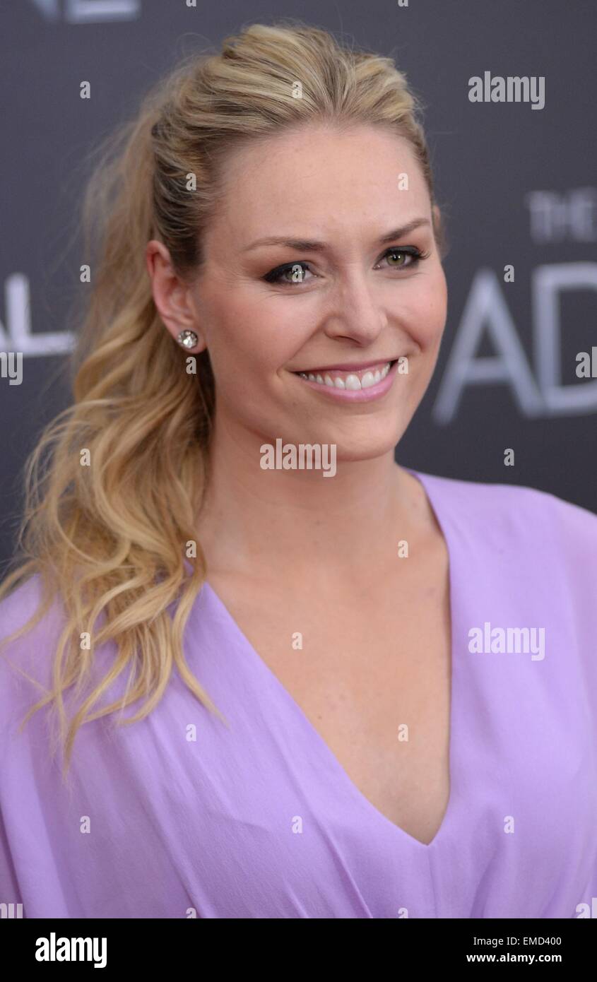 New York, NY, USA. 19th Apr, 2015. Lindsay Vonn at arrivals for THE AGE ...