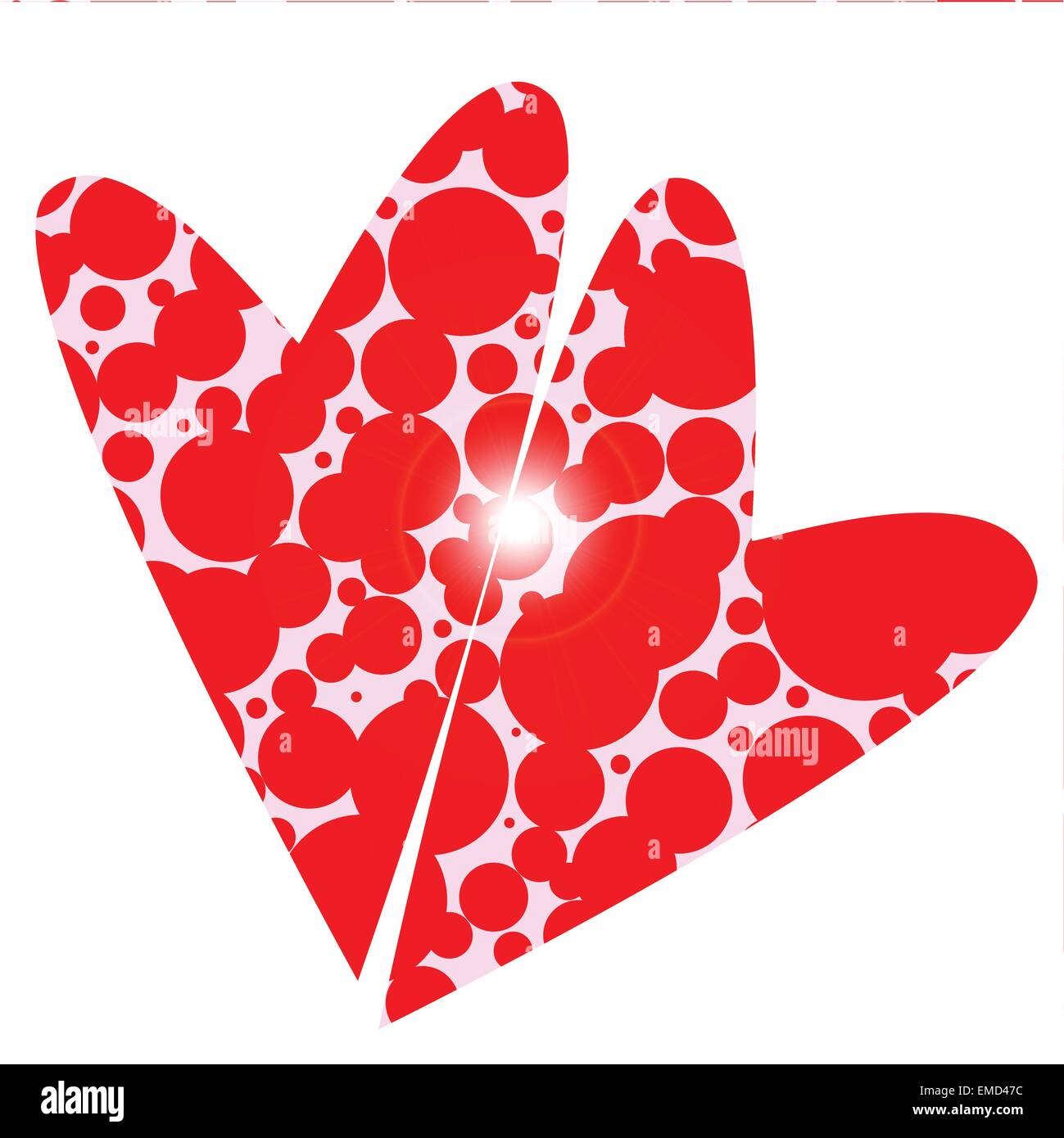 Two love hearts romantic Stock Vector Images - Alamy