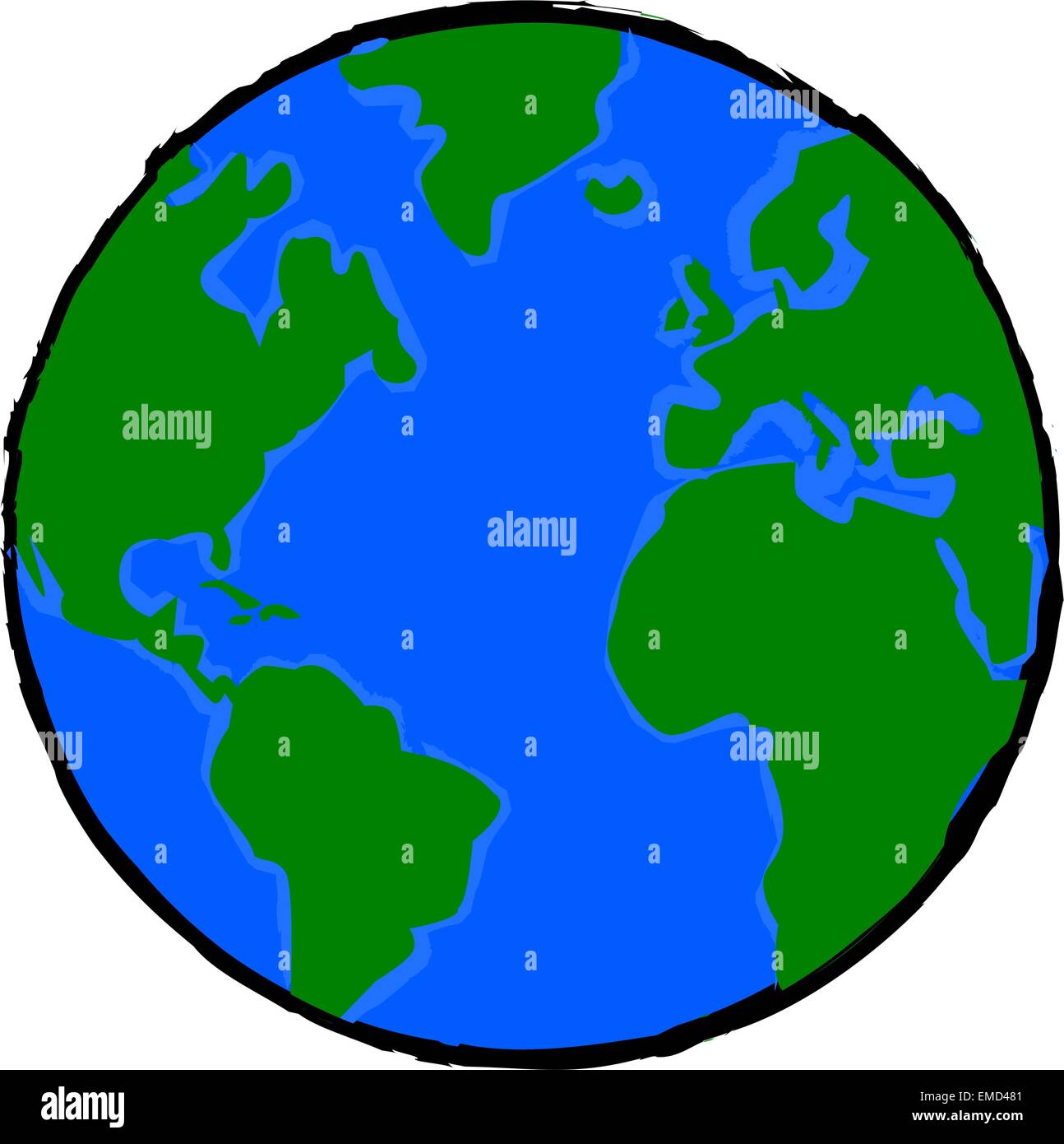 Map earth globe showing Stock Vector Images - Alamy