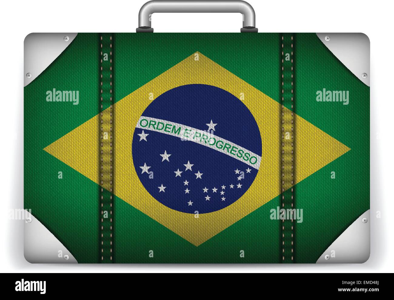 Brazil Travel Luggage with Flag for Vacation Stock Vector Image & Art ...