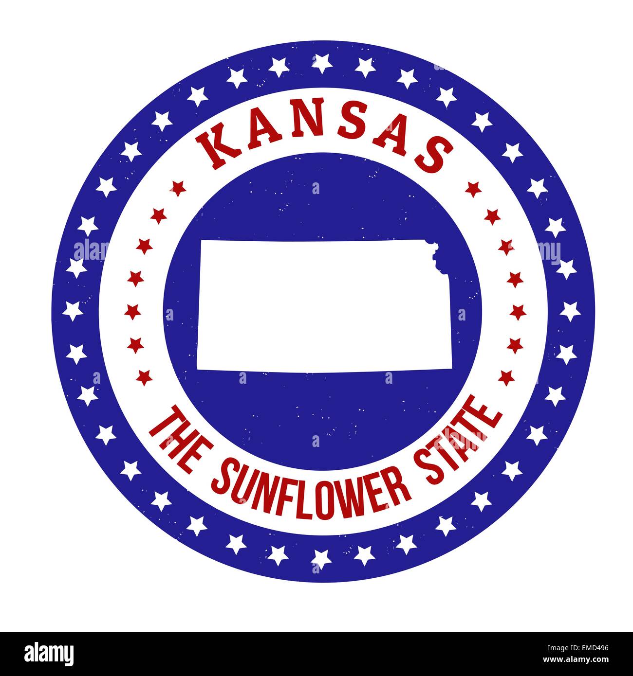 Vintage kansas map hi-res stock photography and images - Alamy