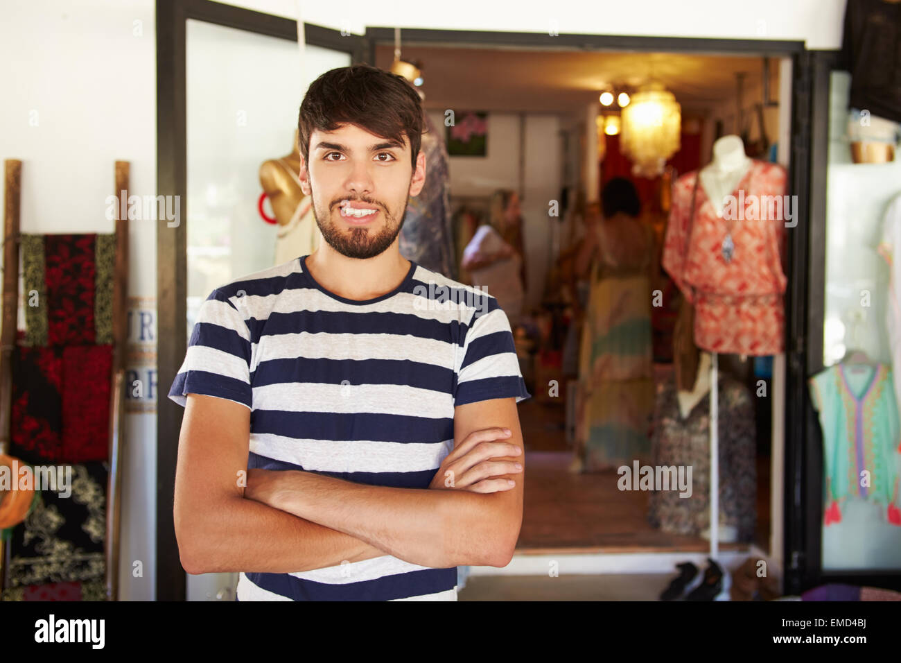 Portrait Of Male Clothing Shop Owner Stock Photo - Alamy
