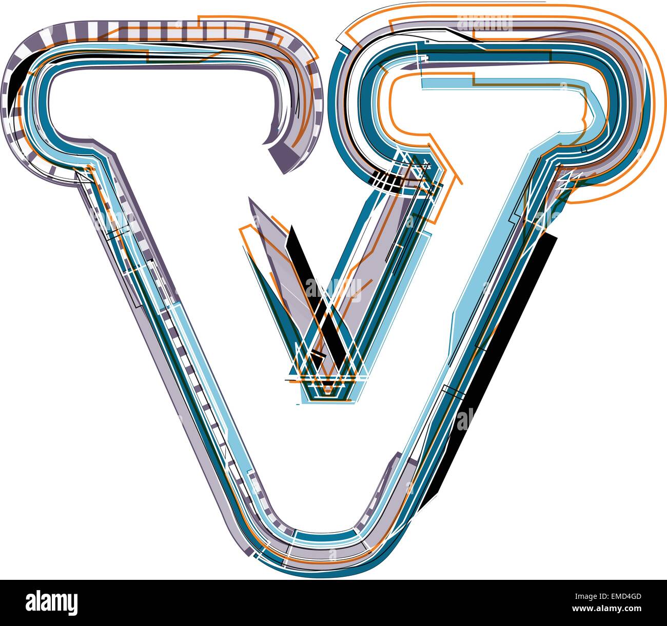 Font Illustration letter v Stock Vector Image & Art - Alamy