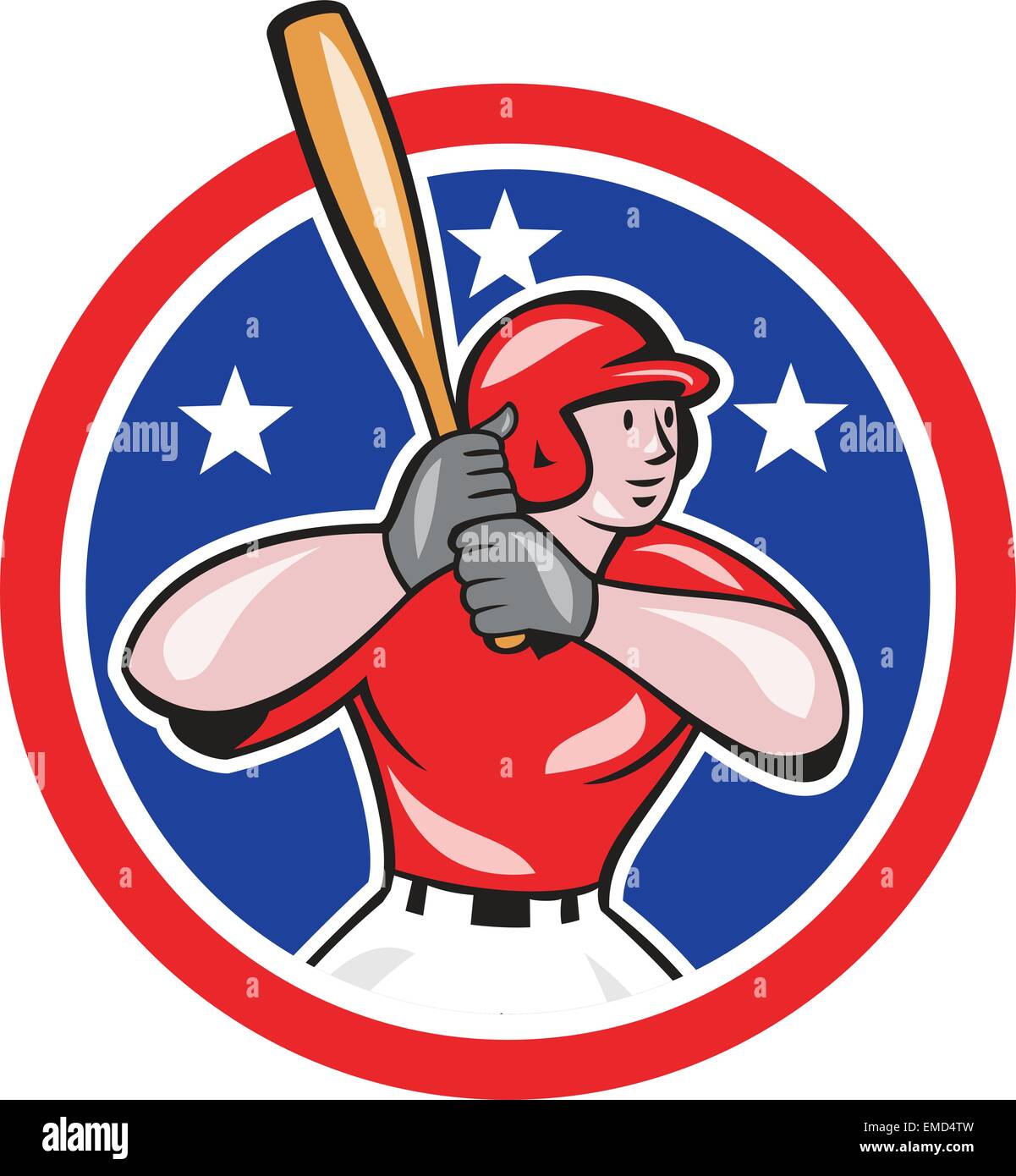 Baseball Player Batting Cartoon Stock Vector Image & Art - Alamy