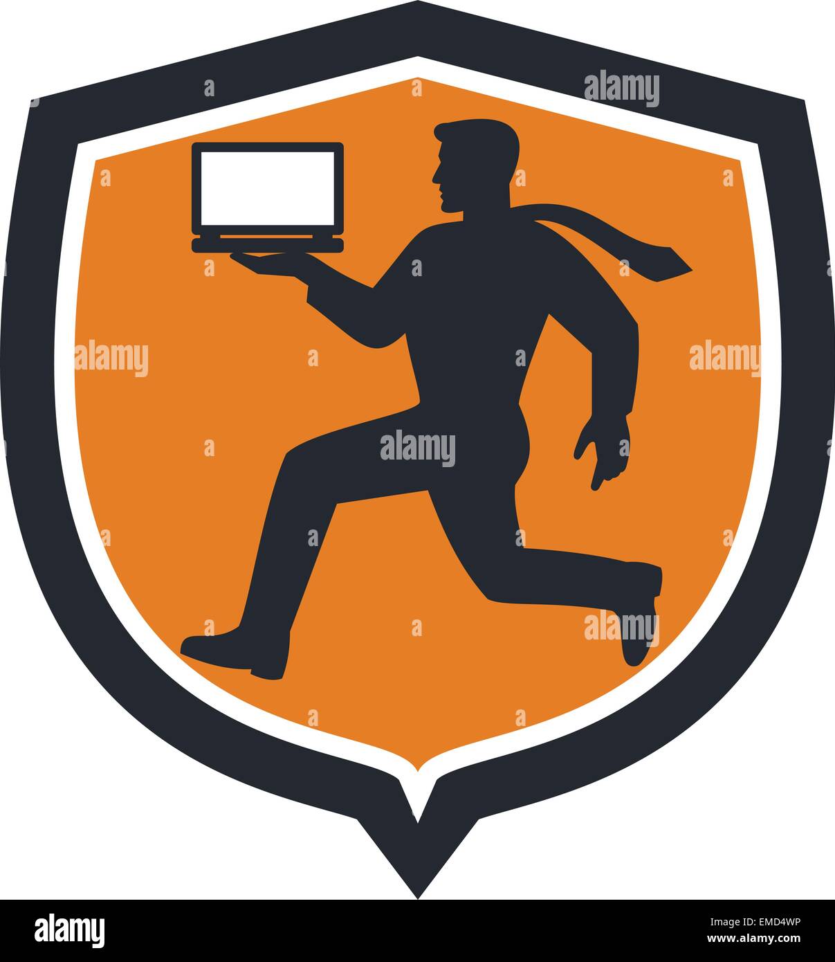 Running computer Stock Vector Images - Alamy