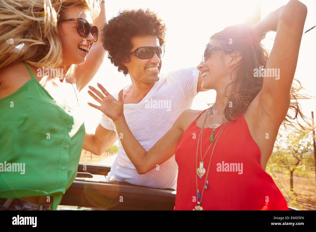 Singing in the car friends hi-res stock photography and images - Alamy