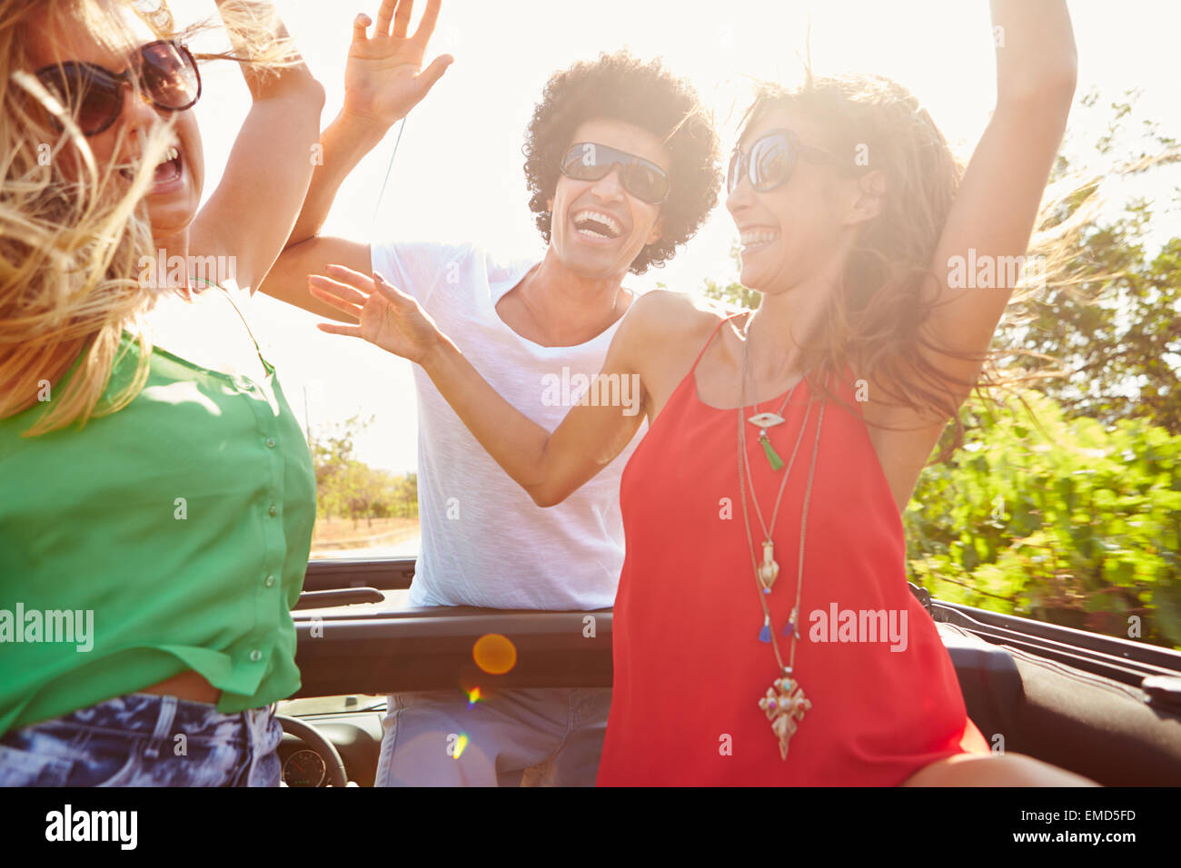 Singing in the car friends hi-res stock photography and images - Alamy