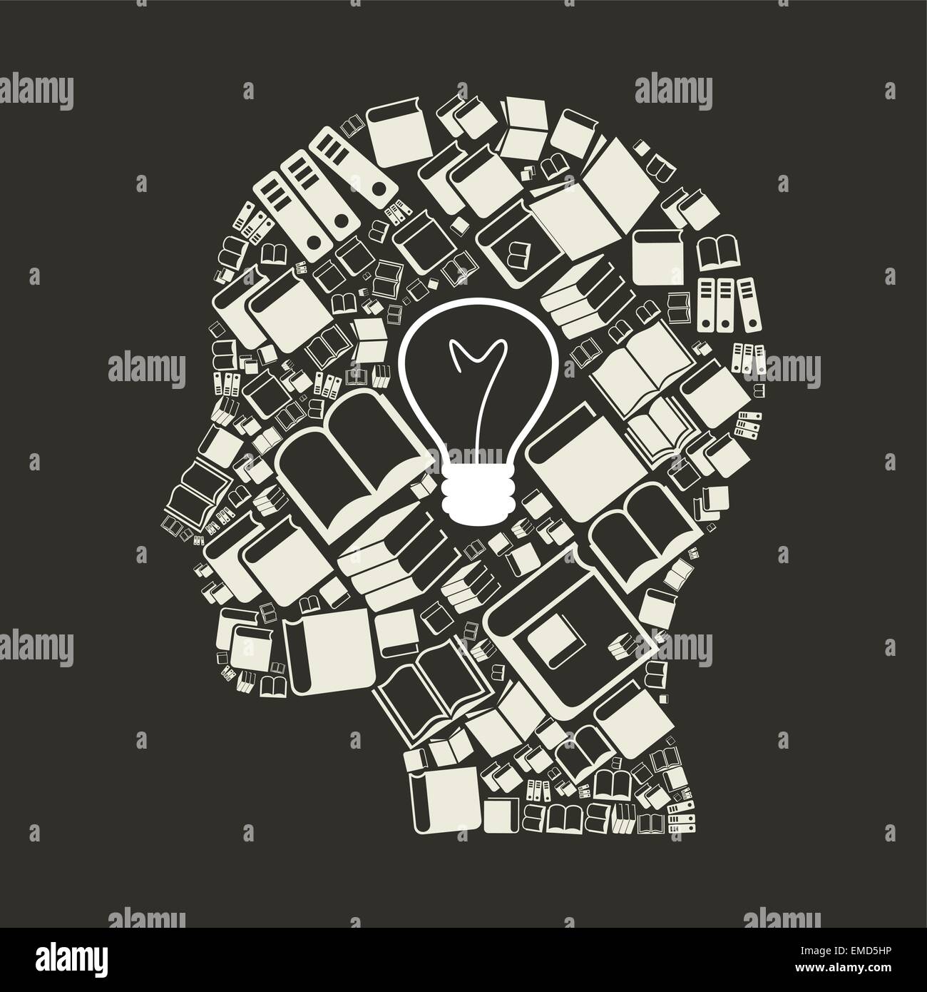 Book a head2 Stock Vector Image & Art - Alamy