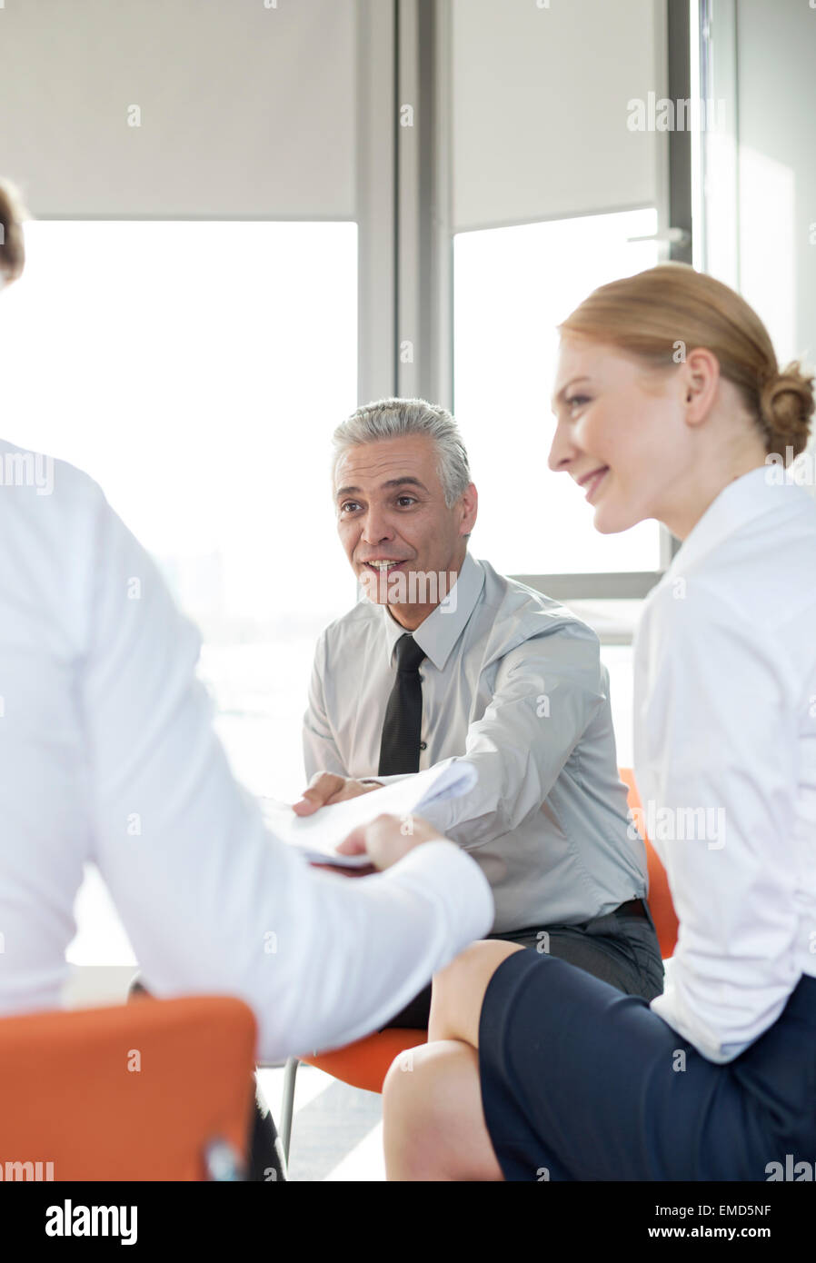 Business people in meeting, discussing Stock Photo - Alamy