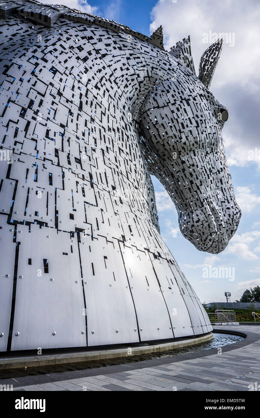 Dramatic daytime shot of the Kelpies statues in Falkirk, Scotland, UK ...