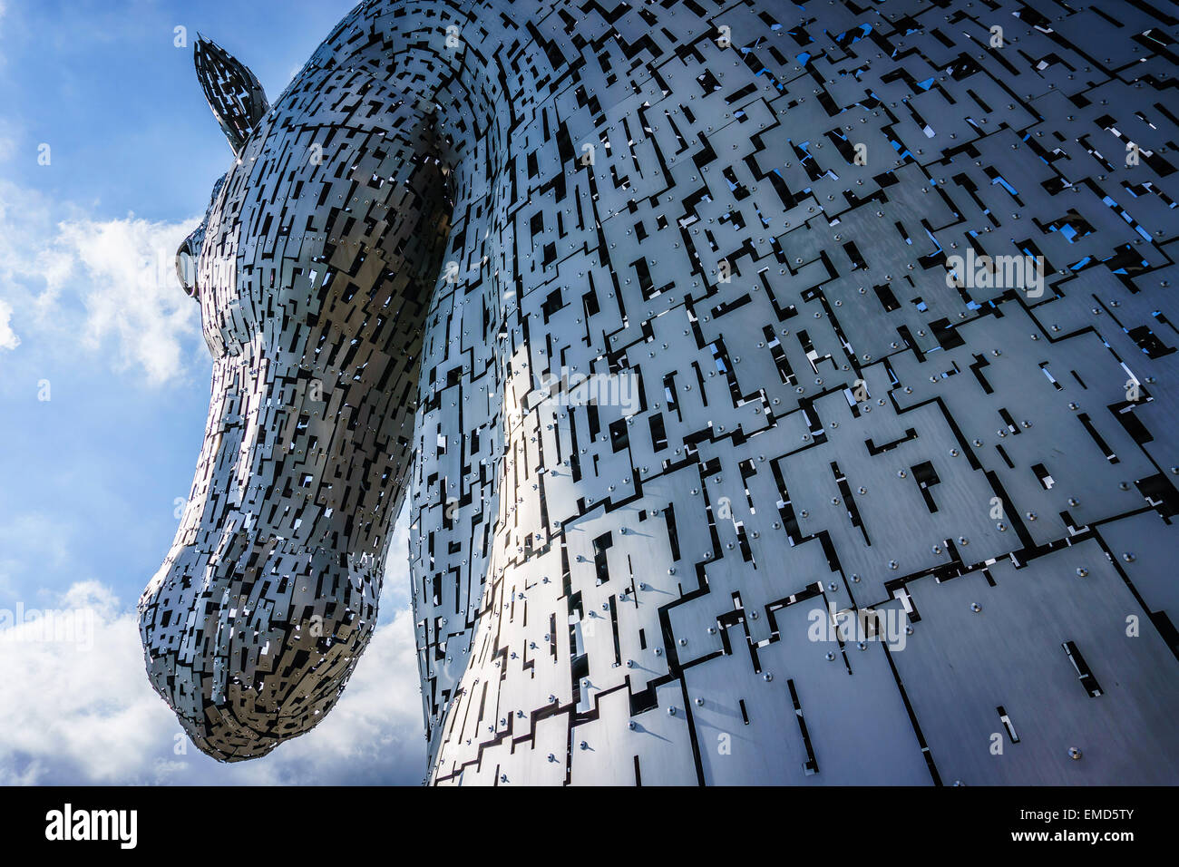 Dramatic daytime shot of the Kelpies statues in Falkirk, Scotland, UK ...