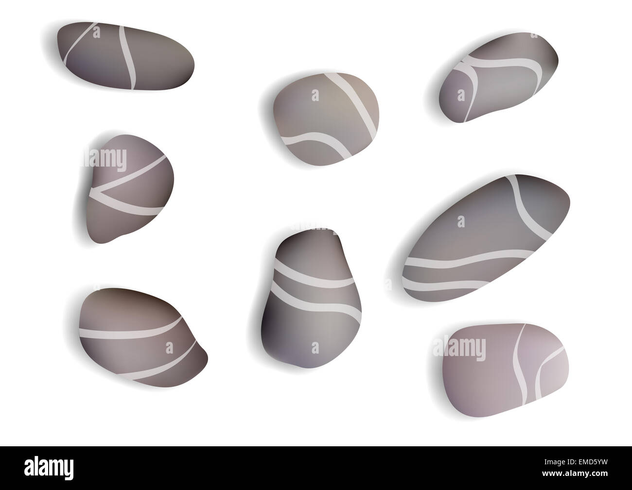 Pebbles illustration Cut Out Stock Images & Pictures - Alamy