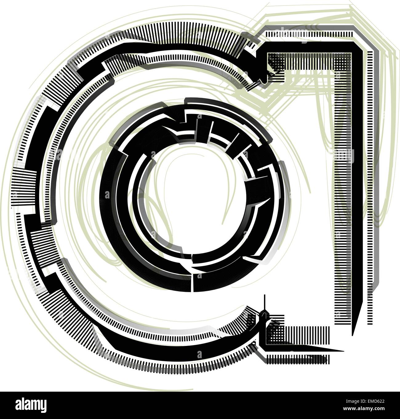 technological font. LETTER a Stock Vector Image & Art - Alamy