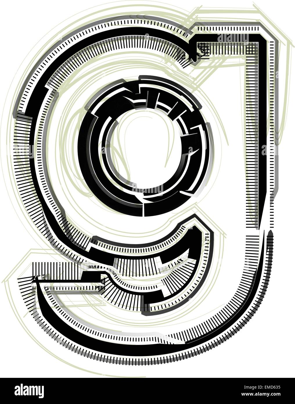 technological font. LETTER g Stock Vector Image & Art - Alamy