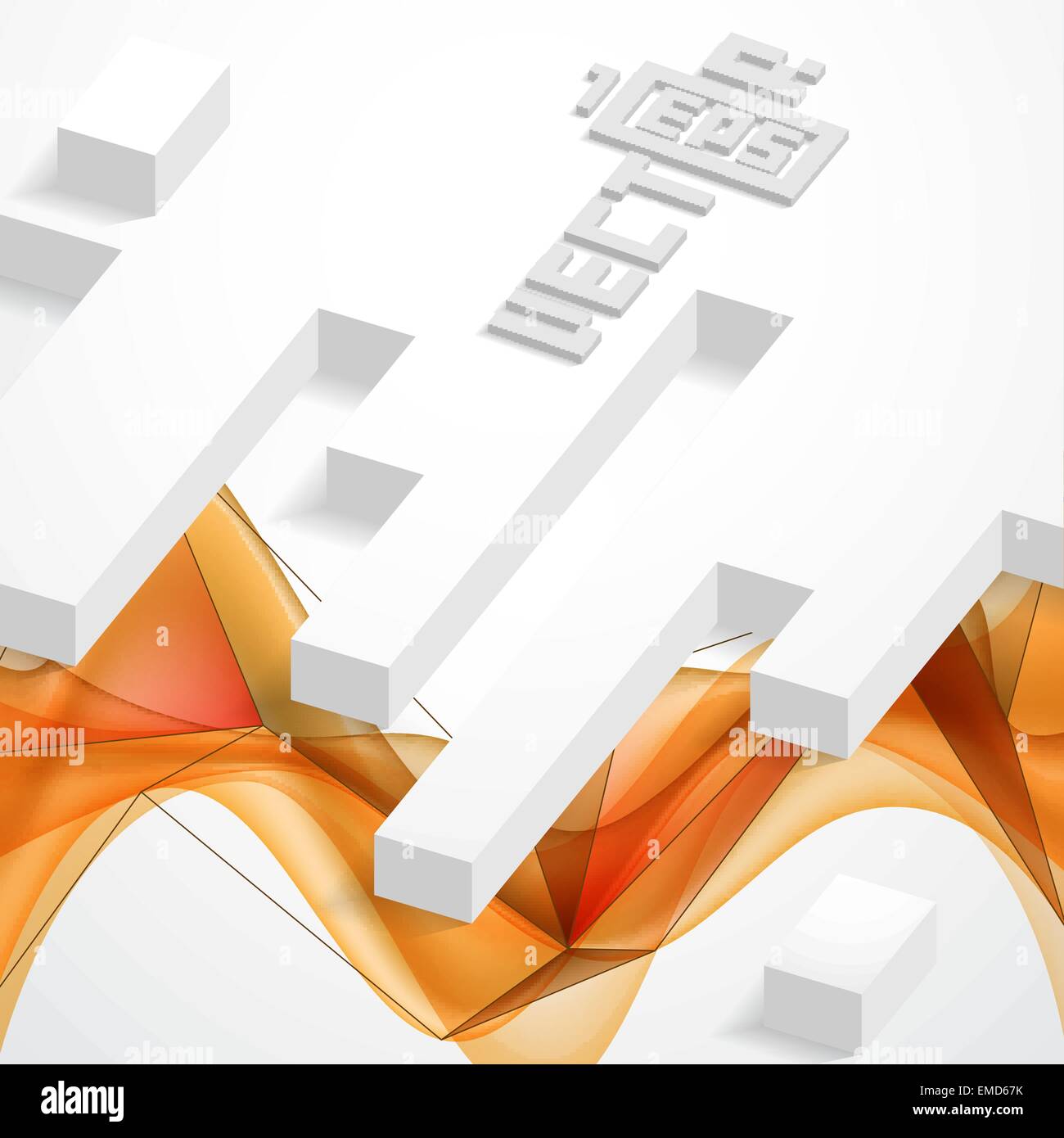 Abstract 3D Geometrical Design Stock Vector Image & Art - Alamy
